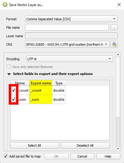Failed To Export From Shapefile To Csv In Qgis Geographic Information