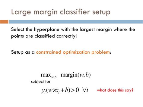 Ppt Large Margin Classifiers Powerpoint Presentation Free Download