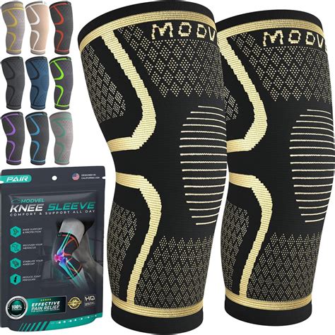 Modvel Knee Braces For Knee Pain Women Men 2 Pack Knee Brace For