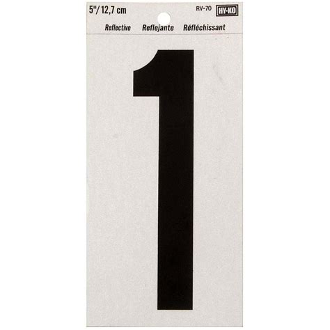 HY KO 5 In Vinyl Reflective Number 1 RV 70 1 The Home Depot