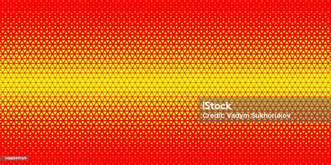 Red Orange Yellow Halftone Triangles Pattern Abstract Geometric Gradient Background Vector