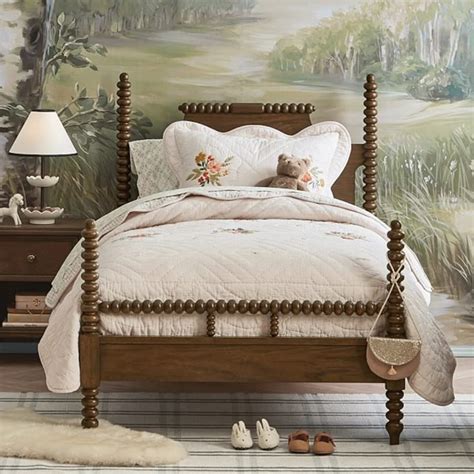Chris Loves Julia Bed Twin Dark Walnut In Home Delivery
