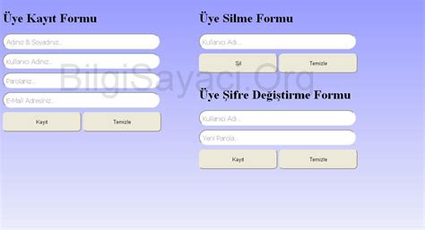 css and php uygulaması kayıt and silme and güncelleme İşlemleri