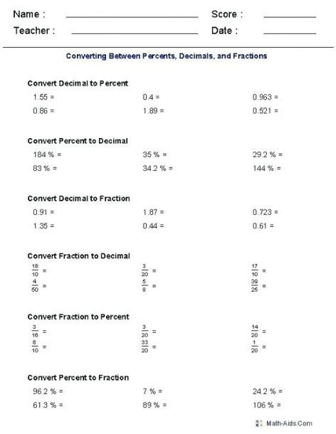 Math Aids Exponents Worksheets