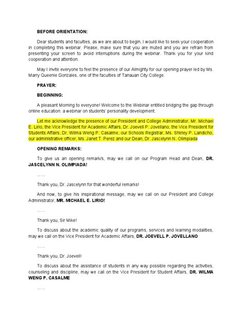 Script Orientation Pdf