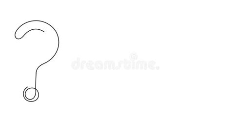 Question Mark One Line Art Animation Animation Hand Drawn Asking Sign