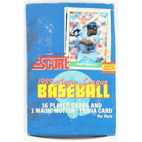1989 Score Baseball Wax Box With 36 Packs Pristine Auction