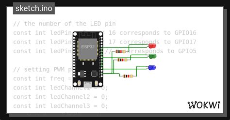 LED Dimmen Wokwi ESP32 STM32 Arduino Simulator