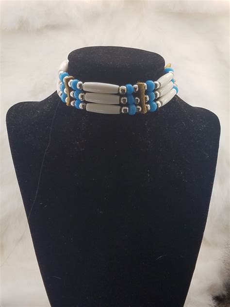 Native American Bone Choker Necklace Etsy