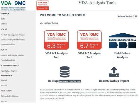 Vda Analysis Tools Verband Der Automobilindustrie Ev Qualitäts Management Center Vda Qmc