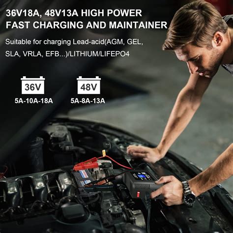 Buy Defabee 18 Amp Smart Battery Charger Fully Automatic 36 Volt Car
