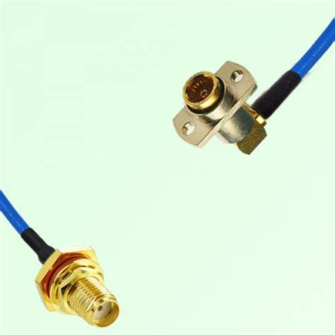 Semi Flexible BMA Female Right Angle Hole To SMA Bulkhead Female With O Ring