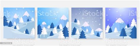 겨울 크리스마스 새해 및 연말 판매 광장 템플릿 소셜 미디어 눈 풍선 선물 나무 산 별 눈송이 반짝이 눈사람 보편적 인 크리스마스 겨울 카드 3차원 형태에 대한 스톡 벡터