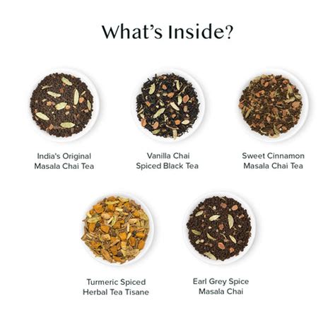 Assorted Chai Teas T Set 5 Variants