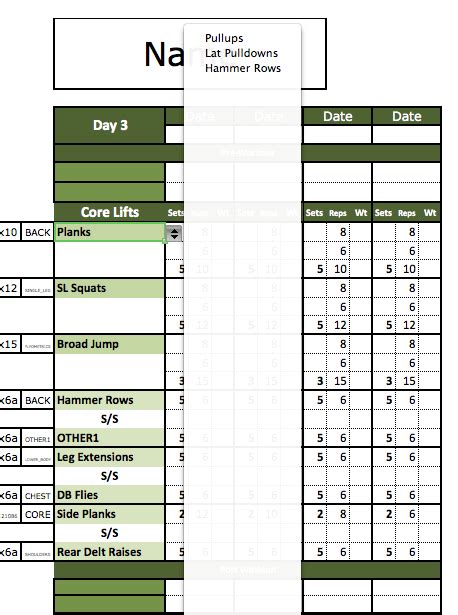 Pick Your PT Template Excel Training Designs Pick Your PT Template Excel Training Designs