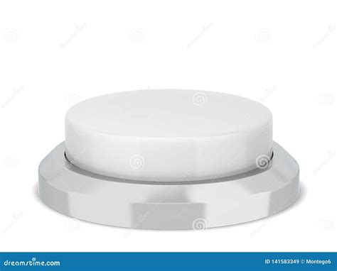 blank round push button stock illustration illustration of render