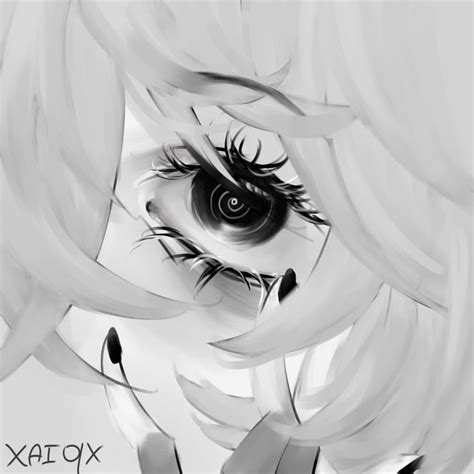 чб аватарка Милые рисунки Рисунки Глаза аниме