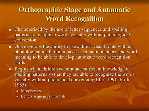 Ppt Developing Word Recognition Skills Powerpoint Presentation Free