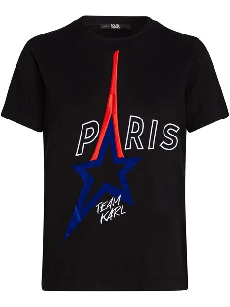 Karl Lagerfeld Paris Organic Cotton T Shirt Black Farfetch
