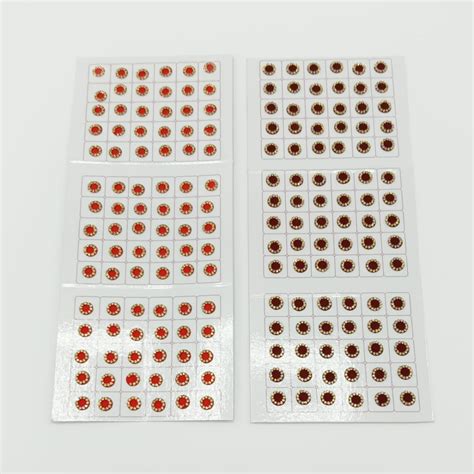 Round Maroon And Red Color Bindi With Stone 90pcs Shopee Malaysia
