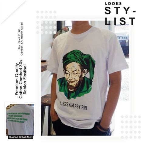 Jual Kaos Nu Nahdlatul Ulama Putih Pendek Kaos Mbah Hasyim Shopee