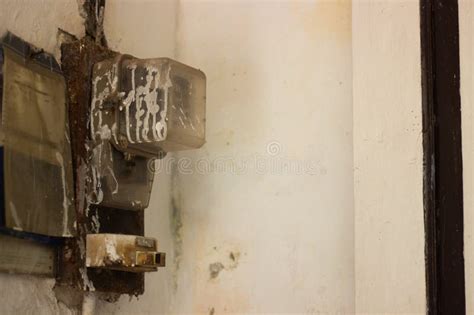 Close Up Of An Old Electric Meter Box Stock Image Image Of Electricity Drawing