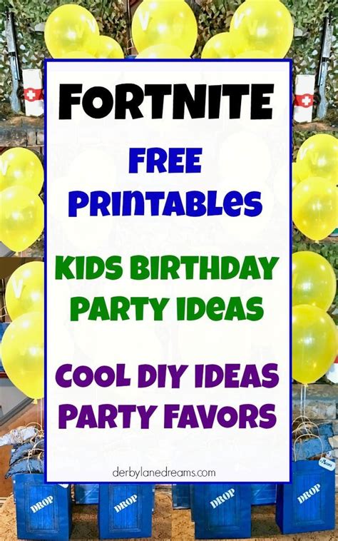 Printable Fortnite Party Ideas