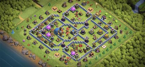 Best Anti 2 Stars Base Th12 With Link Hybrid Town Hall Level 12 Base Copy 94