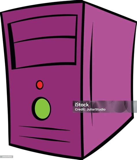 Computer System Unit Icon Cartoon Stock Illustration Download Image