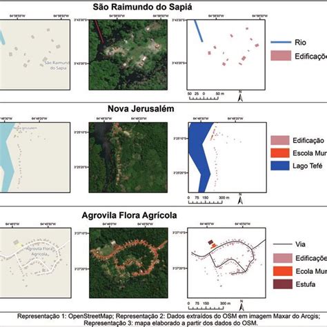 3 Communities Represented With Osm Data Enable Visualization Of