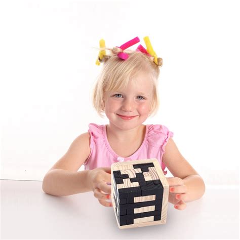 3d Wooden Cube Puzzle Ming Luban Interlocking Educ Grandado