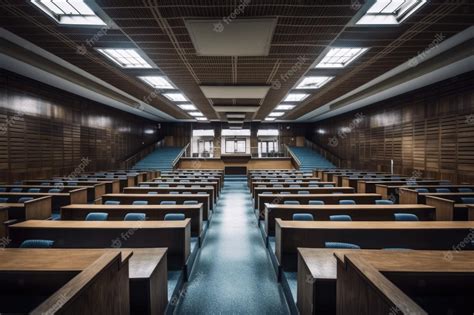 Empty College Lecture Hall In University Premium Ai Generated Image