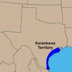 Map Texas Home Of The Karankawa Indians