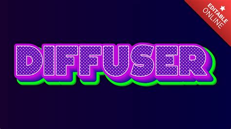 Diffuser Vintage Pop Art Retro 3d Text Effect Generator