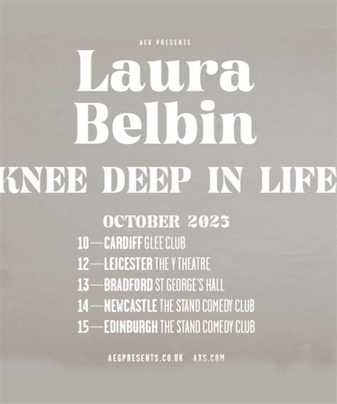 Laura Belbin Knee Deep In Life 10 October 2023 The Glee Club
