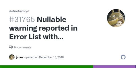 Nullable Warning Reported In Error List With Buildintellisense