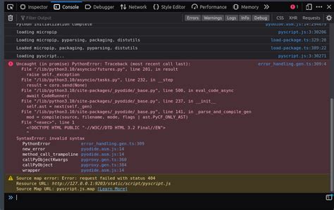 Not Able To Execute Issue Pyscript Pyscript GitHub
