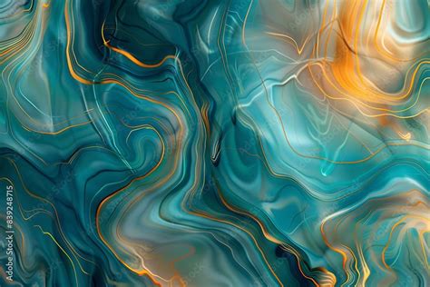 Blue And Orange Abstract Swirls Creating A Dynamic Backgrounds In 2024