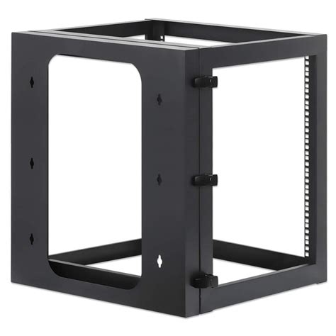 Intellinet 19 Wall Mount Open Frame Network Rack Rear Hinged Swing F