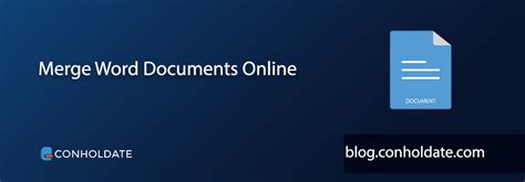 Fusionner Gratuitement Des Documents Word En Ligne Combinez Docx Doc Word En Un Seul