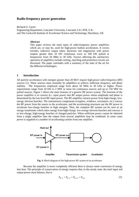 PDF Radio Frequency Power Generation DOKUMEN TIPS