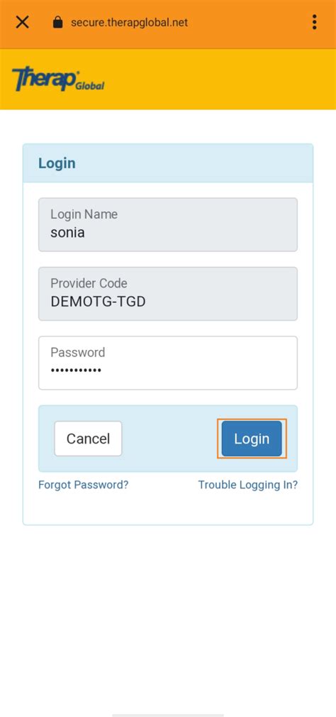 Enter T Log In Therap Mobile App Therap Global