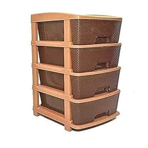 Quistal Plastic 4 Layer Multipurpose Modular Large Drawer For Home