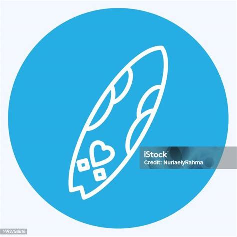 아이콘 서핑 보드 하와이 기호와 관련이 있습니다 파란 눈 스타일 심플한 디자인 편집 가능 벡터 날씬한에 대한 스톡 벡터 아트 및 기타 이미지 Istock