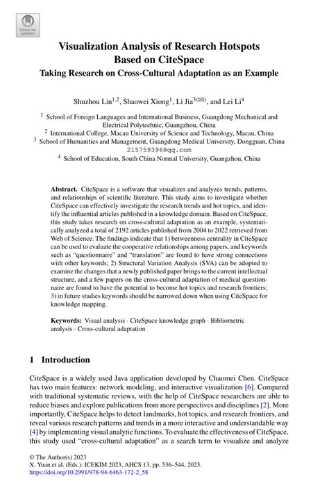 pdf visualization analysis of research hotspots based on citespace