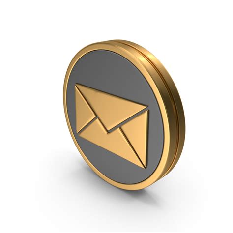 Black And Gold Round Mail Icon Png Images And Psds For Download