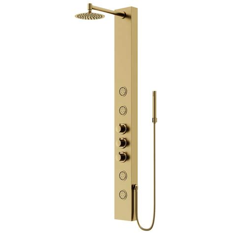 Vigo Ellington 59 In H X 6 In W 4 Jet Shower Panel System With Round