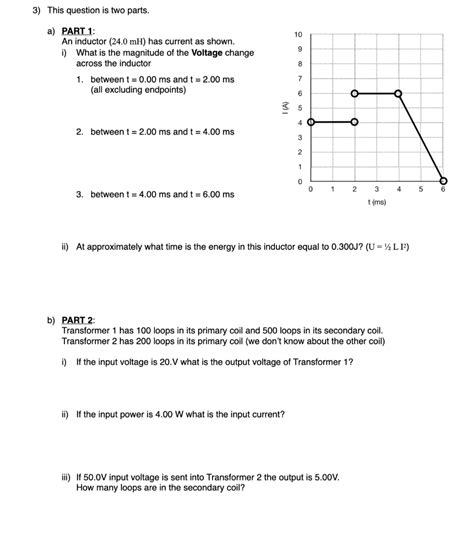 Solved This Question Is Two Parts A Part An Inductor Chegg