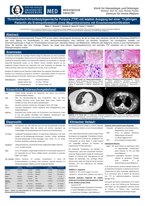 PDF Thrombotisch Thrombozytopenische Purpura TTP Mit Letalem