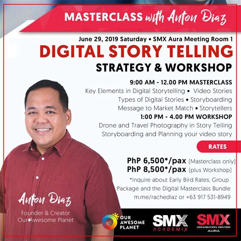 Announcing Digital Masterclass Our Awesome Planet